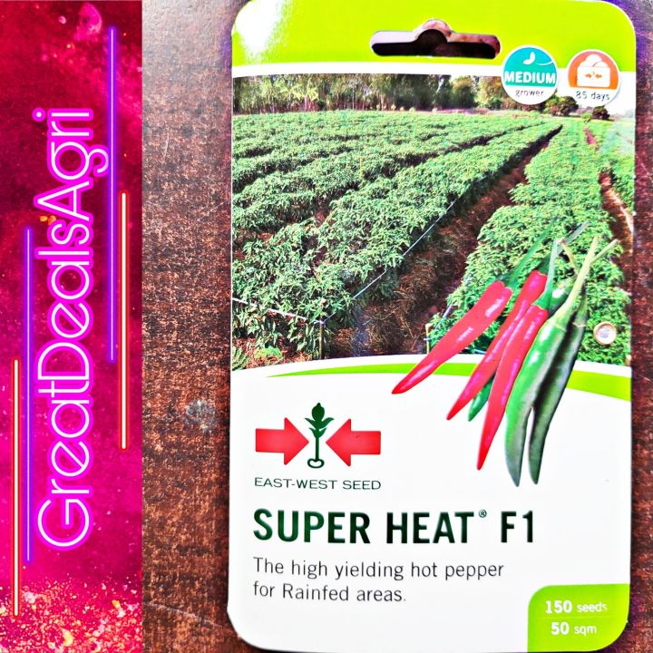 SUPER HEAT F1 HYBRID HOT PEPPER SEEDS (150 SEEDS) EAST WEST SEEDS ...