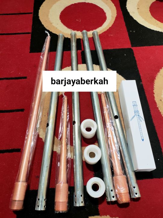 penangkal petir 60 cm lengkap petir 60cm pipa 60cm Splitzen anti petir ...