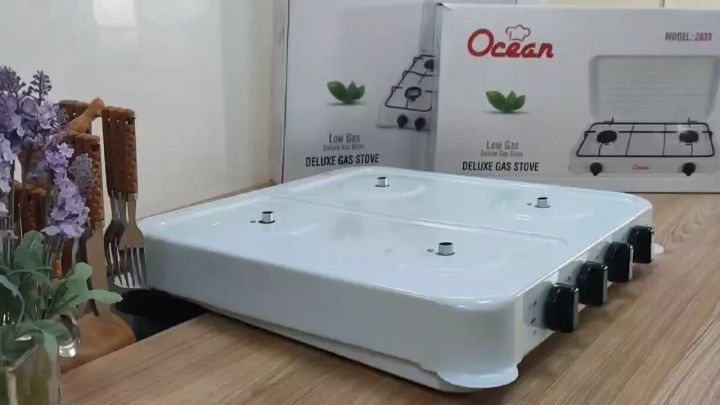 OCEAN DELUXE GAS STOVE ( 2 & 4 BURNER ) COUNTERTOP STOVE W/ PROTECTIVE ...