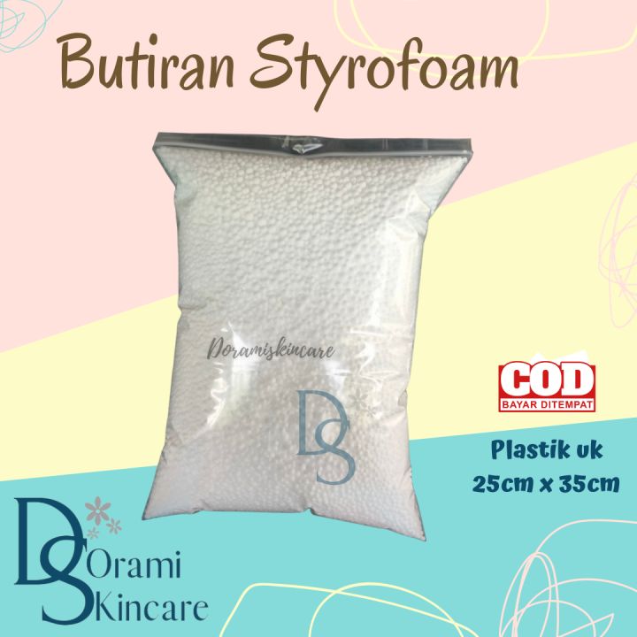 Butiran Sterofoam / Styrofoam Putih Beli 4 Gratis 1 Bola Gabus Kecil ...
