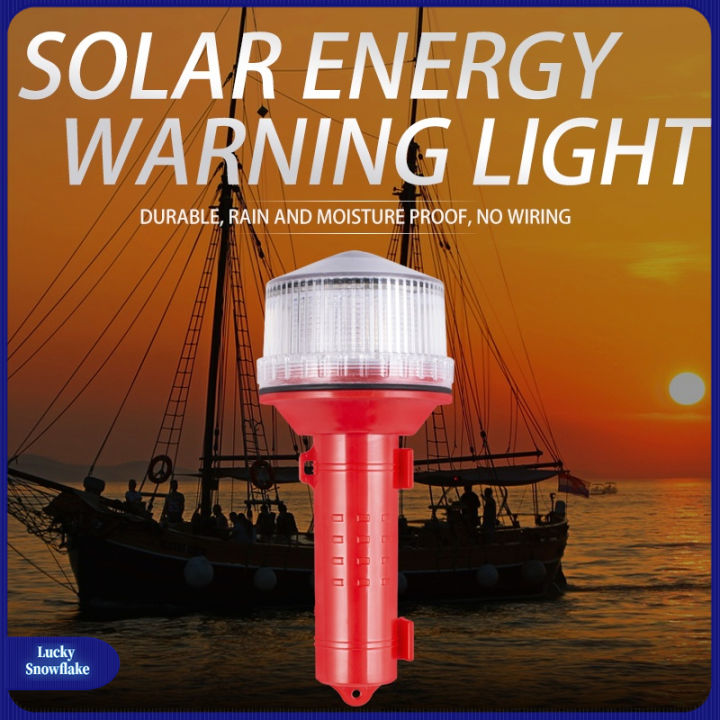 Solar Positioning Light Torpedo Light Net Mark Signal Light Water Surface Marine LED Light Buoy ...