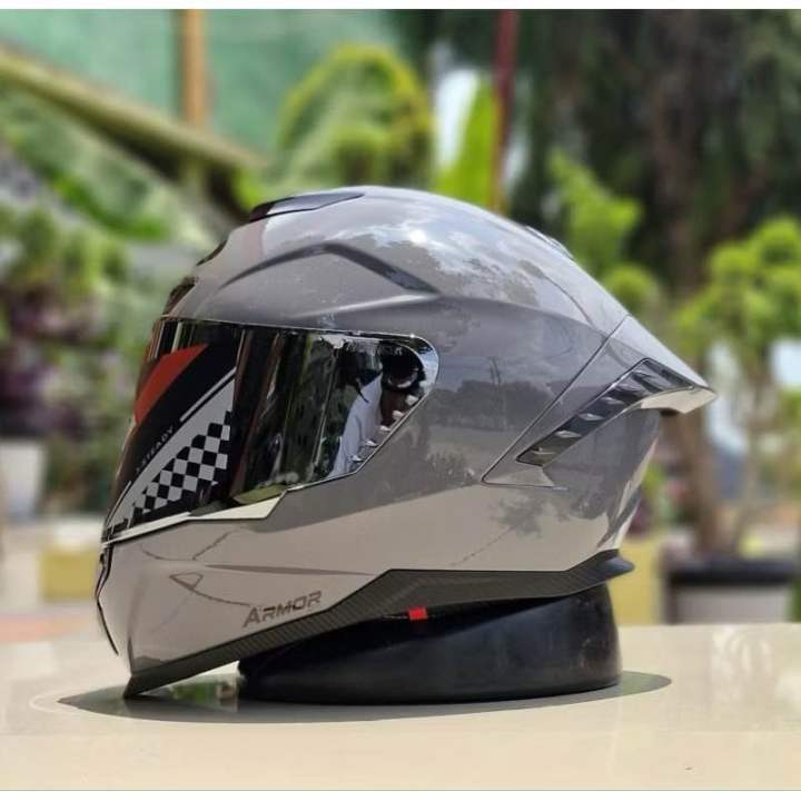 JS ARMOR CARBON FULL FACE TERBARU SNI BISA COD | Lazada Indonesia