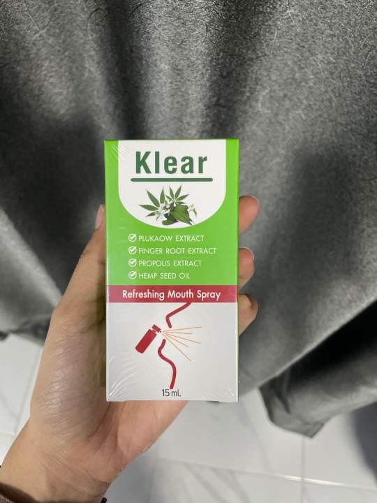 (หมดอายุ21/06/23)Klear Refreshing Mouth Spray 15 ml. สารสกัดจากธรรมชาติ ...