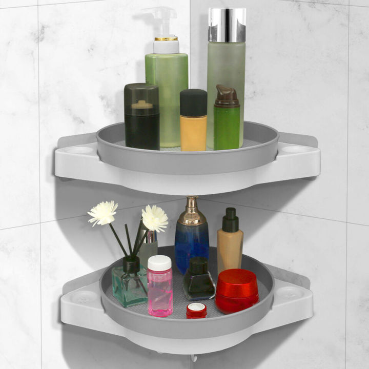 360° Rotating Shower Organizer Shelf Corner Shower Caddy Turntable for ...