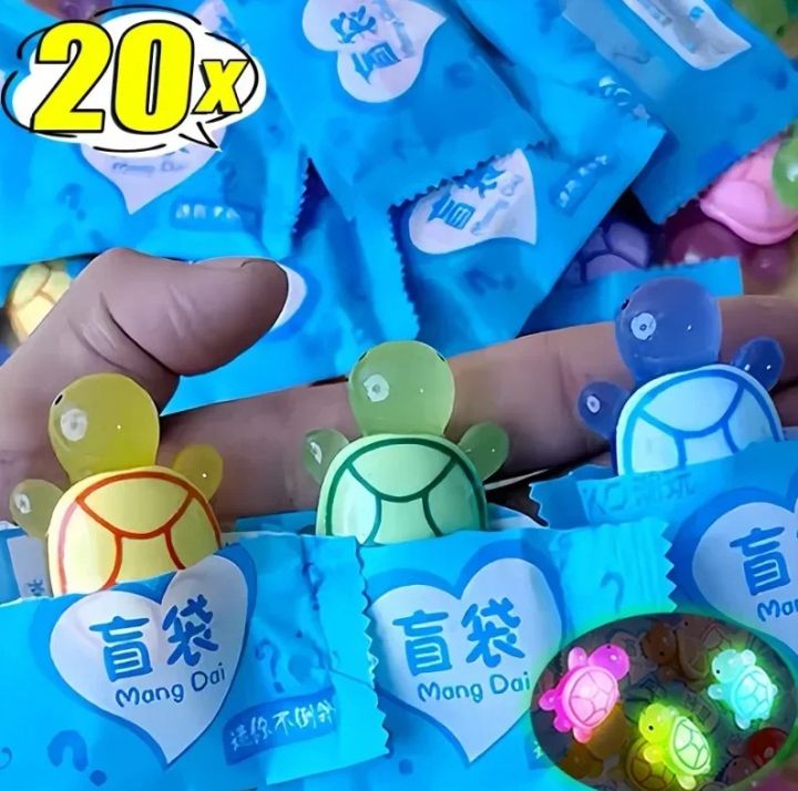 【Swan Home】20/2pcs Luminous Turtle Blind Bag Mini Cute Cartoon Turtle ...
