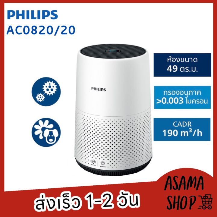 🔥โปรลดแรง🔥 PHILIPS เครื่องฟอกอากาศ รุ่น AC0820/20 (16-49 ตารางเมตร ...