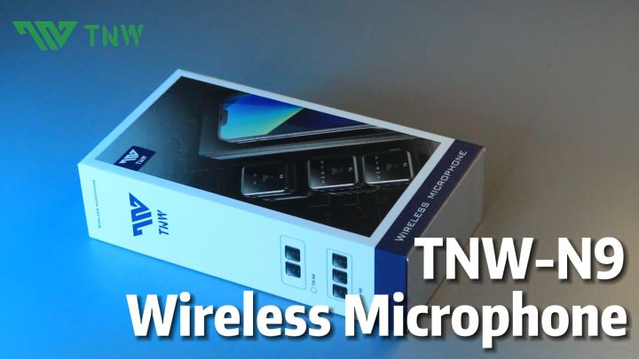 TNW N9/N8 Wireless Lavalier Microphone Noise Cancellation Lapel Mic with 350 mAh Charge Case for ...