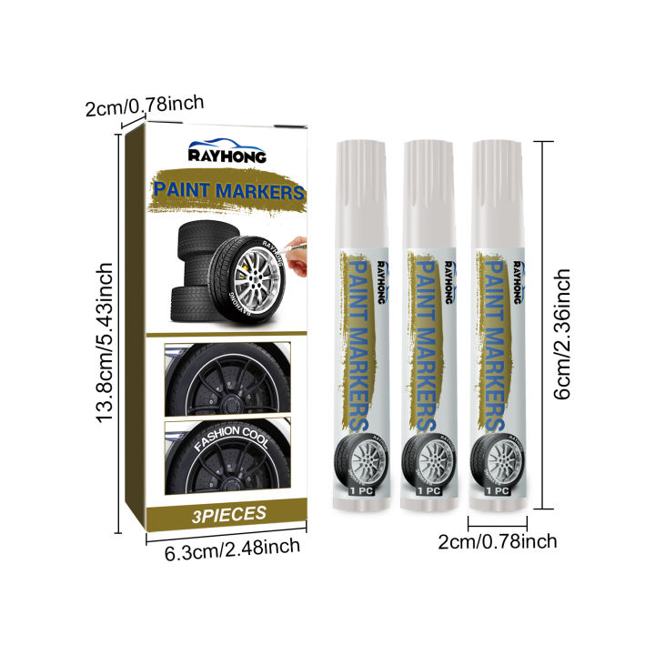 Rayhong Waterproof Car Tyre Tire Tread Metal Permanent Paint Marker ...