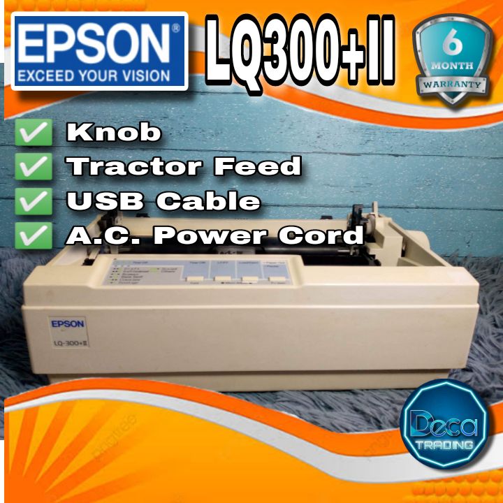 EPSON LQ300+II, LQ300+ DOT MATRIX PRINTER with FREE BRAND NEW RIBBON ...