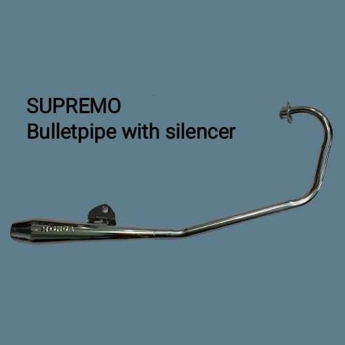 HONDA SUPREMO BULLET PIPE - Stainless - Muffler (Double Tube Elbow ...