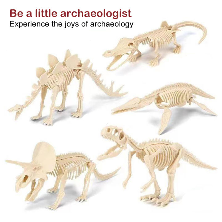Simulation Dinosaur Fossil Plastic Skeleton Model Children's DIY ...