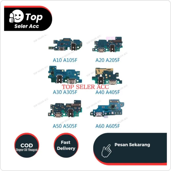 Flexibel Papan Cas / Konektor Charger Cas+Mic Samsung Galaxy A10 A20 ...
