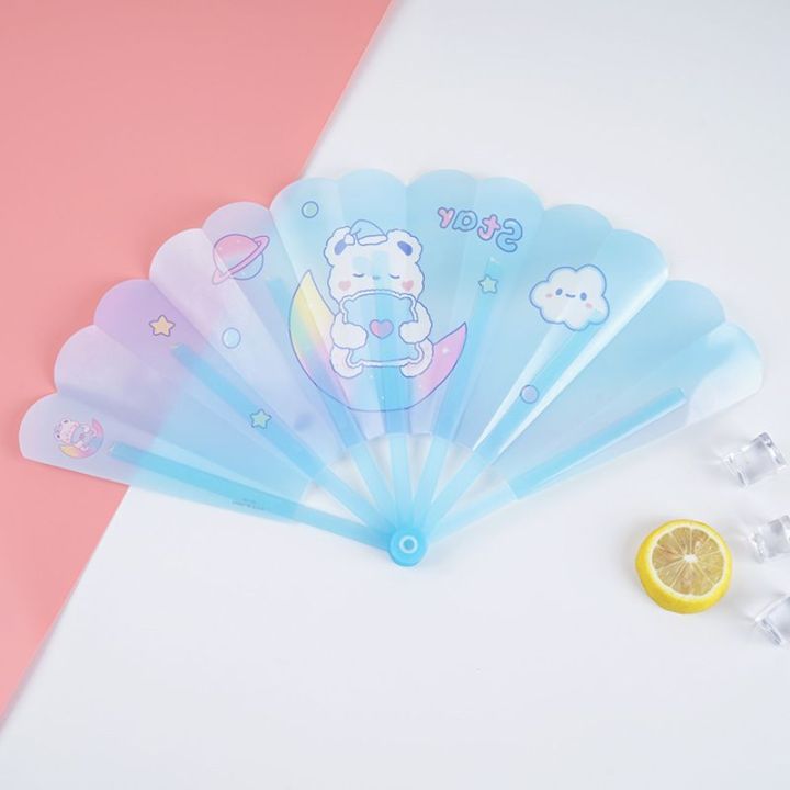 Cute PVC Hand Fan with Adorable Bear Design for Summer | Lazada