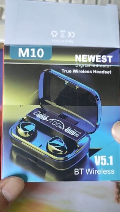 M10 TWS Bluetooth Earphones With Microphone HiFi Stereo Touch Earphone Wireless Earbuds ...