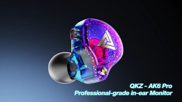 QKZ AK6 Pro 1DD Dynamic Earphones HIFI Bass Earbuds In Ear Monitor ...
