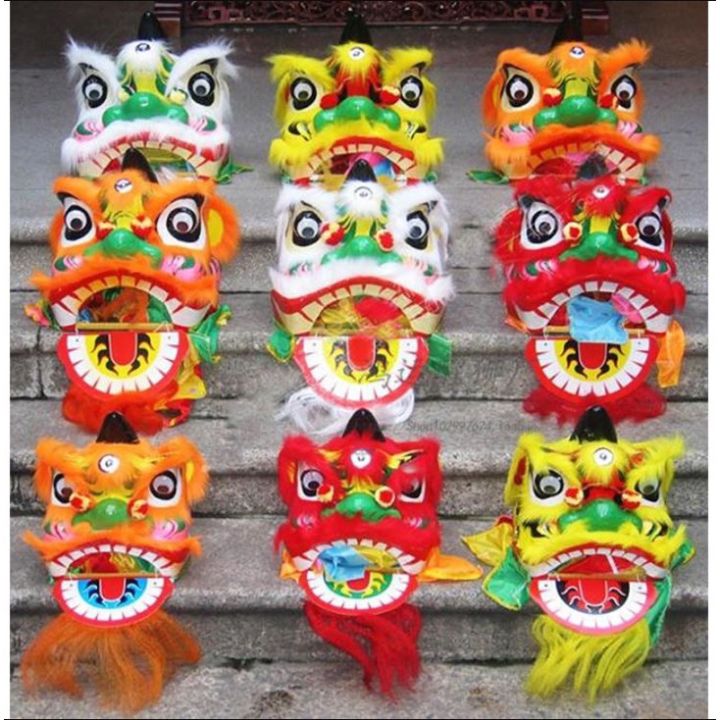 kids lion dance head set Chinese Traditional hand made | Lazada