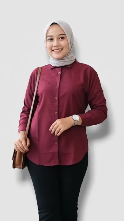 kemeja wanita lengan panjang terbaru 2026 atasan wanita lengan panjang ...
