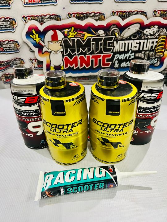 RS8 OIL PAO ULTRA SCOOTER/R9 FULLY SYNTHETIC 10w40 1LITER/ 800ML GEAR ...