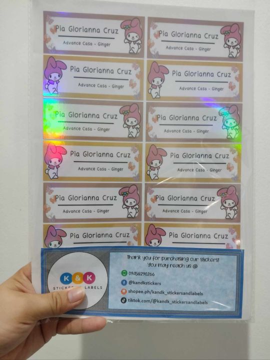 Personalized Notebook Labels/ Name Tag | Lazada PH