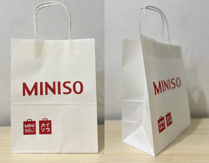 Miniso paper bag (8.25 inches X 12 inches; 6 inches expandables ...