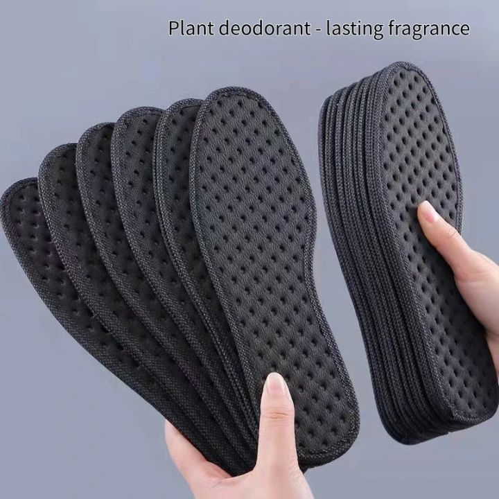1Pair Bamboo Charcoal Antibacterial Shoes Insoles Plant Deodorant ...