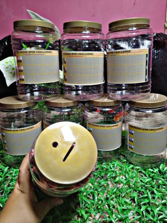 ipon challenge alkansya transparent clear plastic jar 2L | Lazada PH