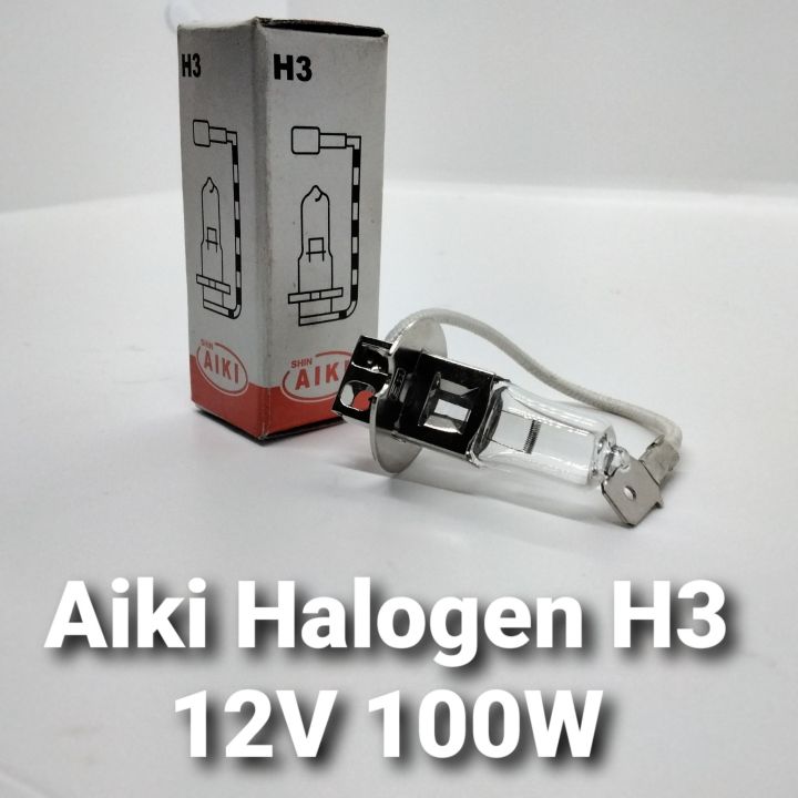 Aiki Halogen Bulb H3 12V 100W (wire) | Lazada