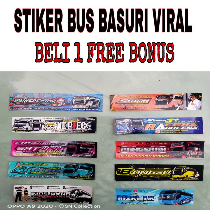 Stiker tempelan bus basuri terlaris | Lazada Indonesia