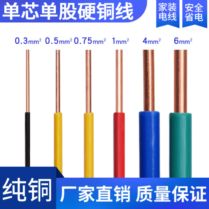 Electrical Wire 1 0.3 0.5 0.75 Square Meters Single Strand Single Core ...