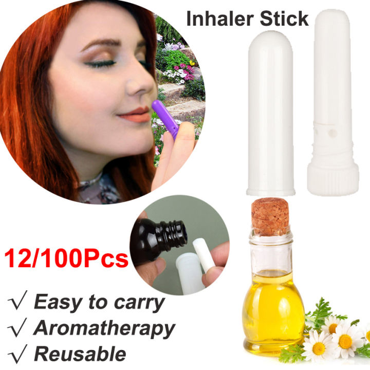 Empty Blank Nasal Inhalers for Essential Oils 12/100Pcs White Nasal ...