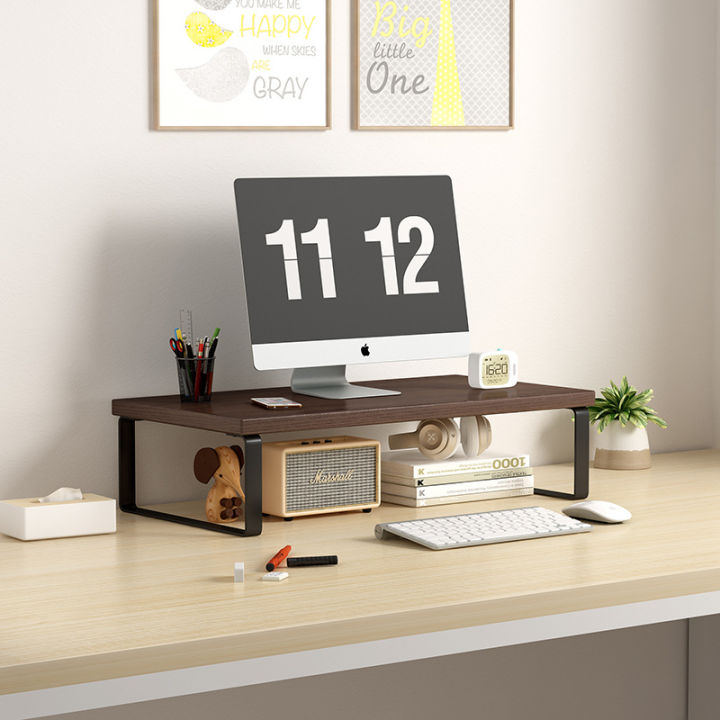 Elevated Desktop Computer Monitor Stand Base Platform Desktop Organizer ...
