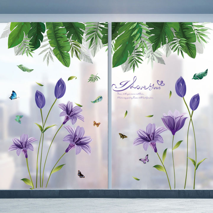 3D Glass Door Stickers Sliding Door Wallpaper Self-Adhesive Window ...