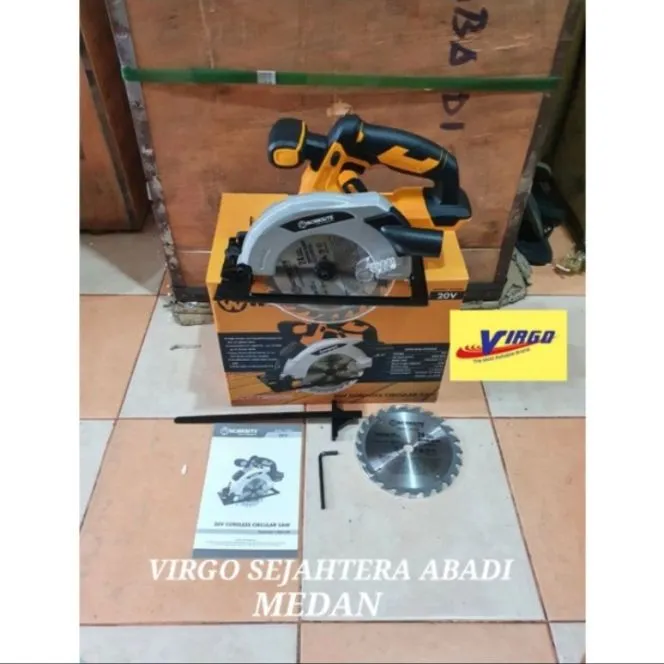 PAKET 2AH CCS334 MESIN CIRCULAR SAW 6,5" CORDLESS 20V + BATERAI 2.0AH ...