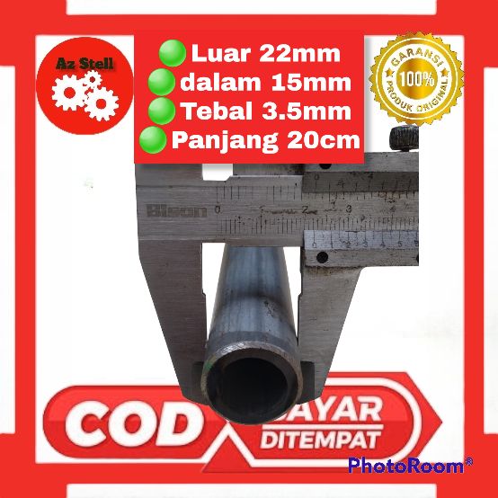 Pipa Besi seamless - diameter Luar 22mm/Dalam15mm - Tebal 3.5mm Panjang ...
