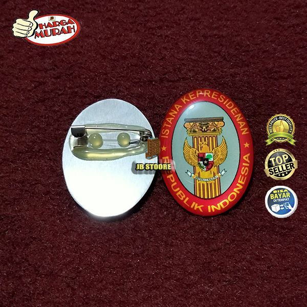 Pin Lencana Istana Kepresidenan Baju Topi Peci keren / Bros Lambang ...