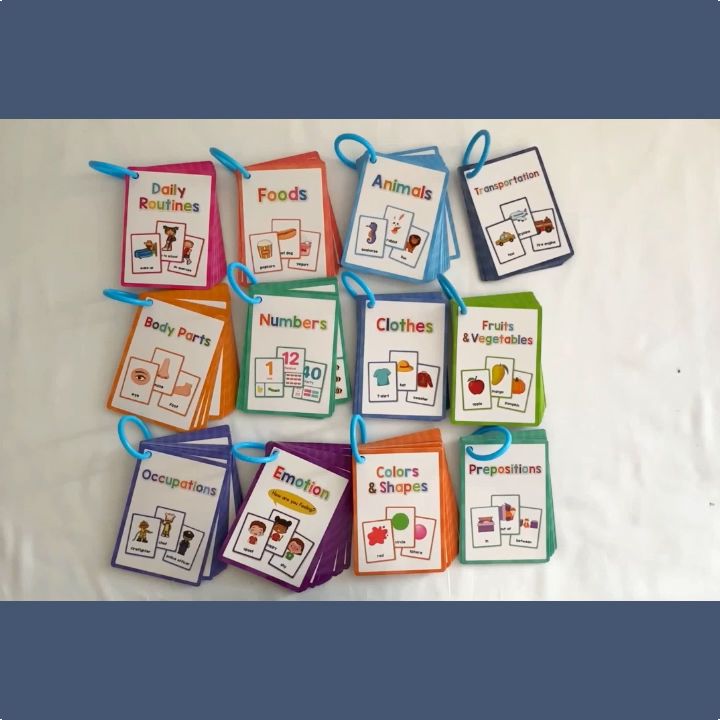 Kids Educational Flashcards Set of 205 Cards,386 Words, First Words ...