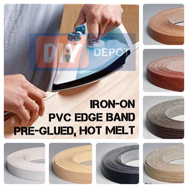 Iron On Self Adhesive PVC Edge Band for Laminate Formica Melamine Pre ...