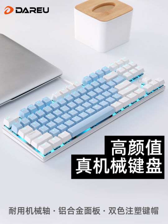 Dareu EK815 Mechanical Keyboard Wired Gaming Light up 87 Keys Red Tea Blue Black Switches for ...