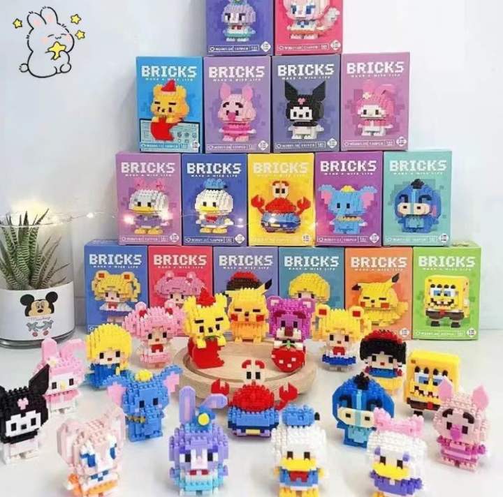【50 Models】DIY Mini Building Block Character Model Nano Block Cartoon Toys微颗粒积木 摆件玩具礼物Cartoon ...