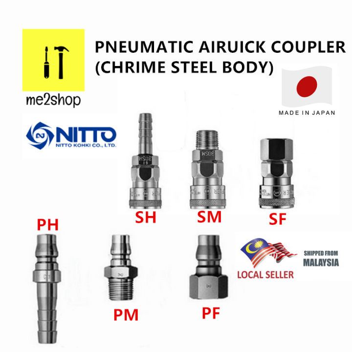 NITTO AIR QUICK COUPLING / PNEUMAITC AIR COUPLER /KEPALA PAIP ANGIN ...