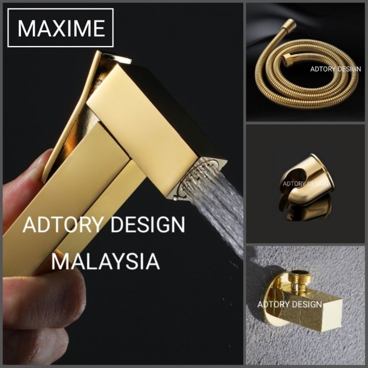 ADTORY Maxime Premium Classy Gold Bidet luxury toilet bathroom cubic ...