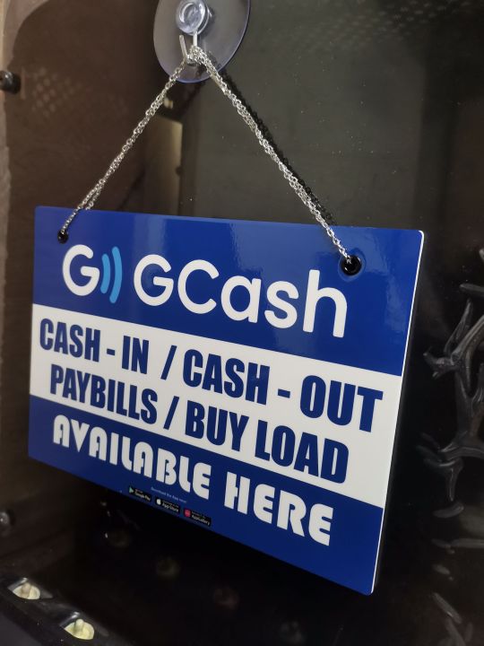 GCASH CASH IN CASH OUT PAYBILLS BUYLOAD - CLOSED DOOR BANNER 7.8X5.5 ...