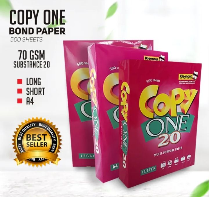 Bond Paper (Copy One / Fuji Copy / Hard Copy / Paper One ) A4 /long ...
