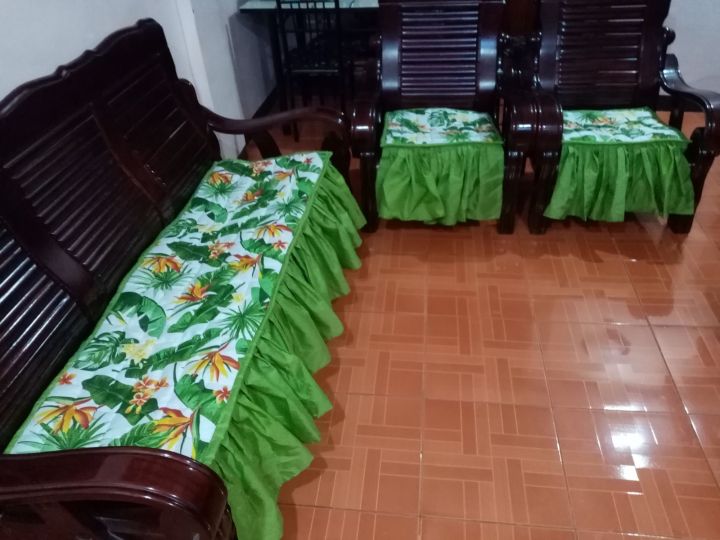 SOFA SET COVER 3in1 (long mat 20x60; square mat 20x20) | Lazada PH
