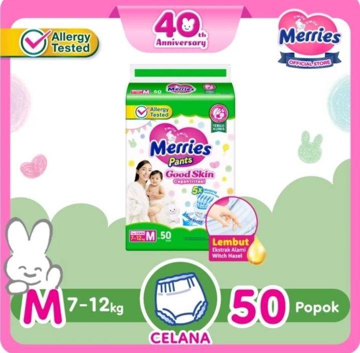Popok Bayi Merries Good Skin Ukuran S/M/L/XL harga promo distributor ... Popok Bayi Merries Good Skin Ukuran S/M/L/XL harga promo distributor ...
