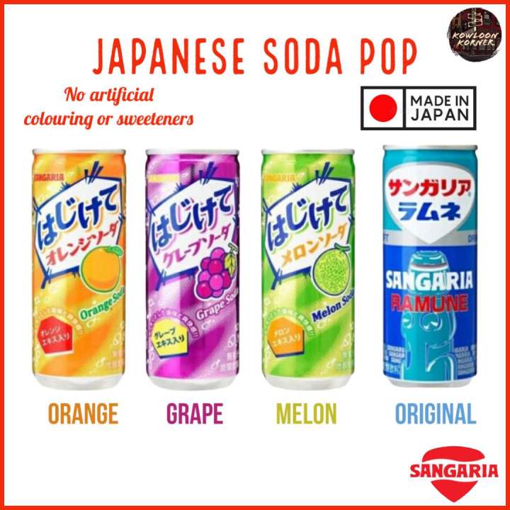 Japan Sangaria Pop Soda - Melon or Grape 250ml | Lazada PH