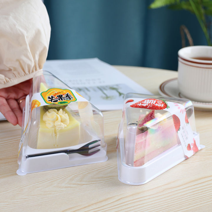 Triangle Mousse Cake Box Disposable 8-Inch Western Pastry Mousse Cake ...