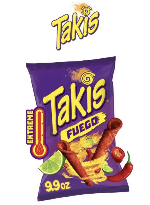 Takis Fuego 9.9 oz Sharing Size Bag 280g, Hot Chili Pepper & Lime ...