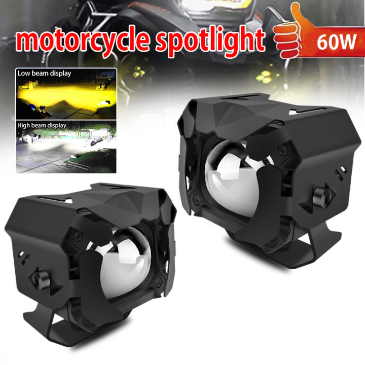 (High Light/Low Light) Motorcycle LED Lights Spotlight Driven Fog Head ...