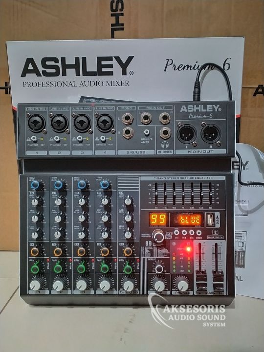 Mixer ASHLEY Premium 6 Original Efek Digital Reverb 99 DSP Kualitas Bagus | Lazada Indonesia